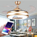 Retractable ceiling fan with Bluetooth speaker – Exclusive Home Decorations