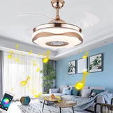 Retractable ceiling fan with Bluetooth speaker – Exclusive Home Decorations
