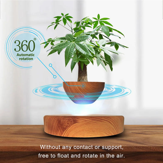 Rotating Magnetic Levitation Floating Planter – Exclusive Home Decorations