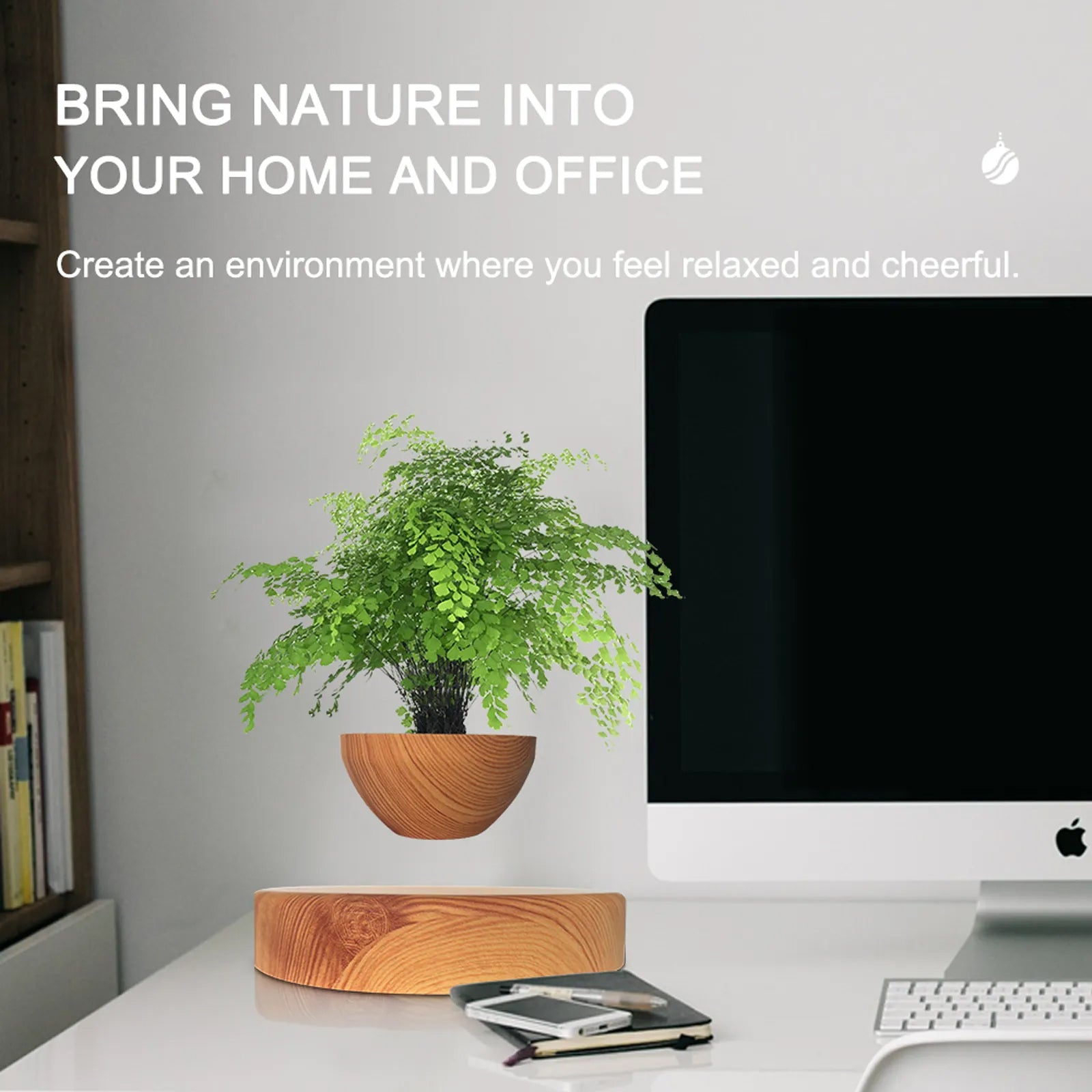 Rotating Magnetic Levitation Floating Planter – Exclusive Home Decorations